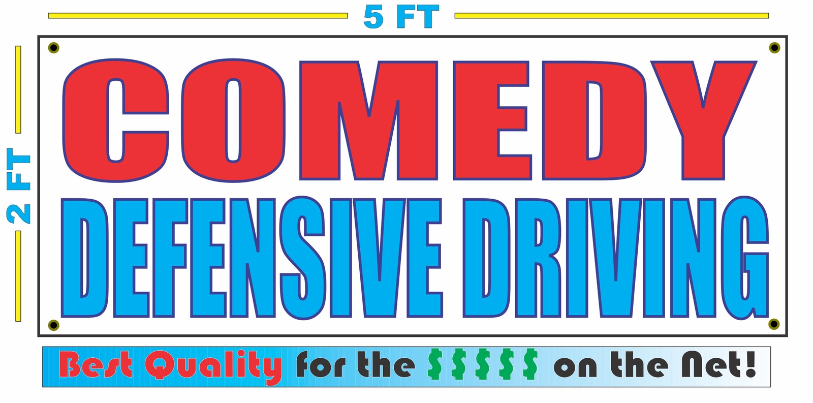 COMEDY DEFENSIVE DRIVING Banner Sign NEW Larger Size Best Quality for ...