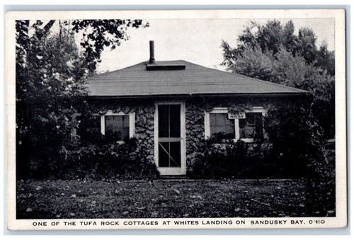1942 One Tufa Rock Cottages Whites Exterior Landing Sandusky Bay Ohio ...