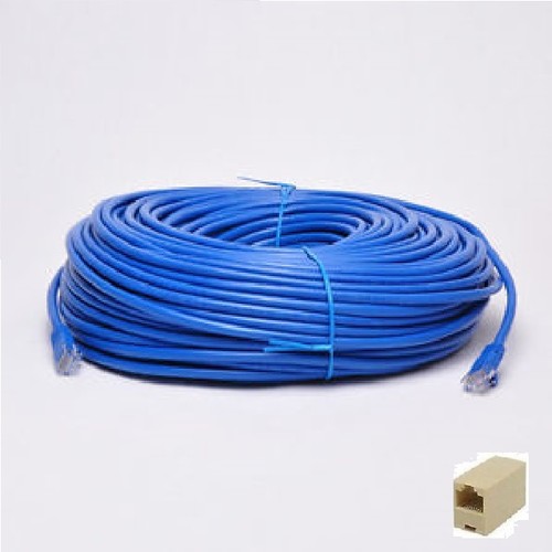 150' FT CAT6 23 AWG RJ45 Ethernet Network LAN Patch Cable Blue Cord UTP ...