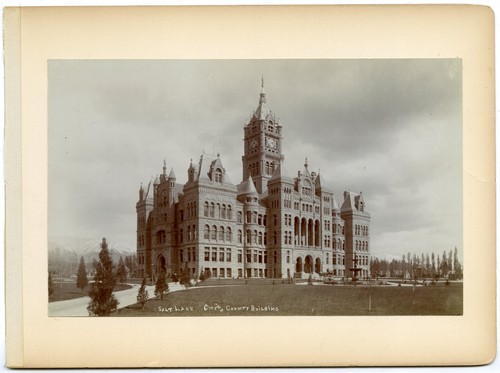 Salt Lake City and County Building SLC, UTAH Original 1890s Photograph ...
