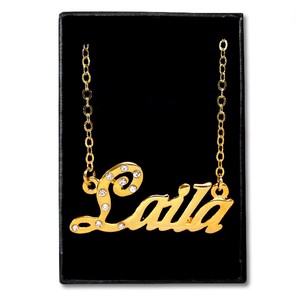 Gold Plated Name Necklace - LAILA - Gift Ideas For Her - Girlfriend ...