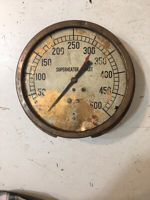 Antique Brass Superheater Outlet Gage Steam Pressure ? Naval Salvage ...