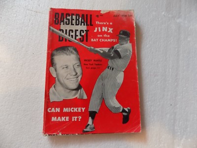 Baseball Digest July 1956 Mickey Mantle | eBay