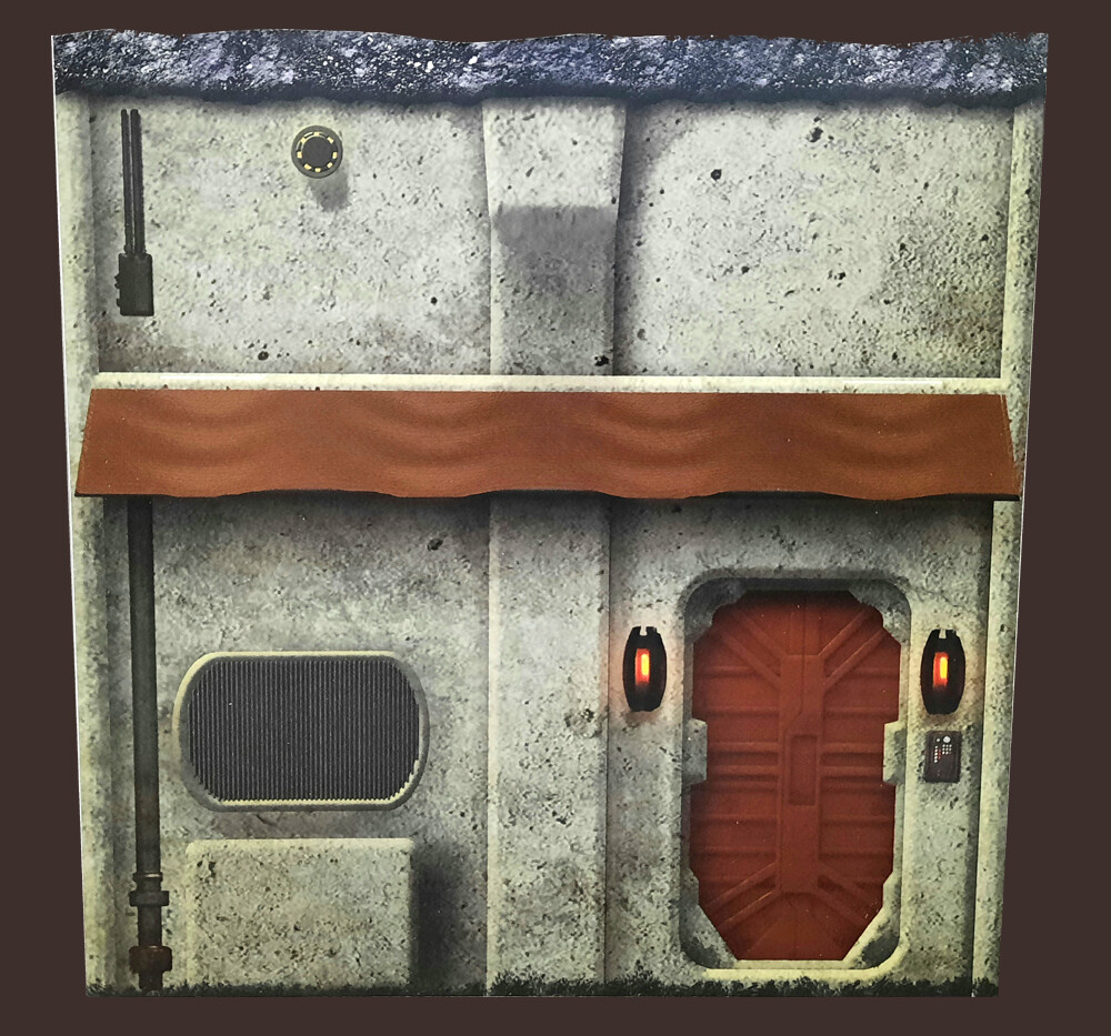 Nevarro Streets Building Backdrop 4 Pack Star Wars TVC Hasbro Kenner ...