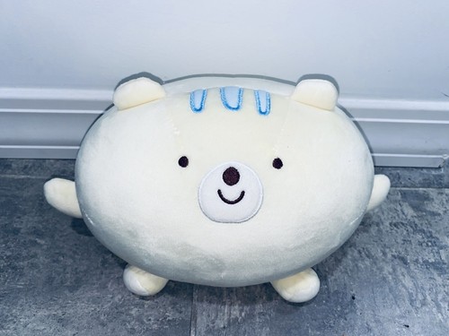 Daiso Japan Sloth Plush Stuffed Animal Cream Color Blue Doll Soft ...