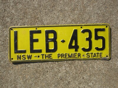 Australia New South Wales The Premier State License Plate LEB 435 NSW ...
