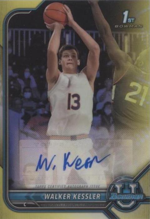 2021-22 Bowman University - Chrome Prospect Autographs Walker Kessler # ...