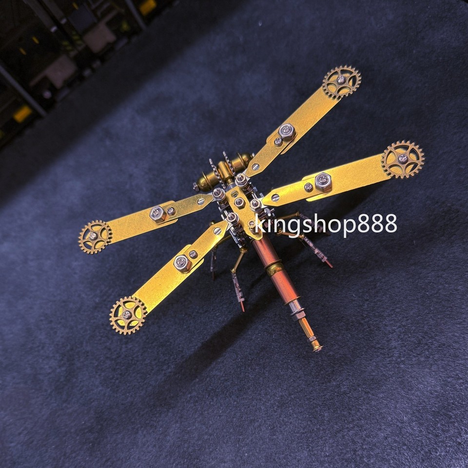 Steampunk 3D Puzzle Metal Dragon Fly Kit DIY Mechanical Insect Assembly ...