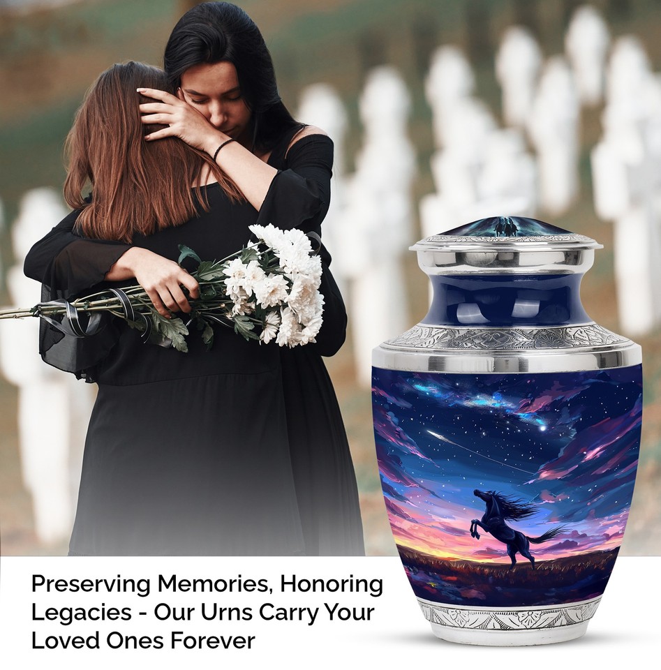 Horse With Night Stars Cremains Urns For Human Ashes Adult Mother (10 ...