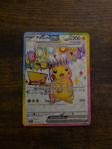 Pokemon Pikachu EX 219/191 Full Art Holo Card Gem Mint | eBay
