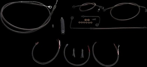 LA Chopper 12-14in Midnight Handlebar Controls Kit w ABS HD Softail ...