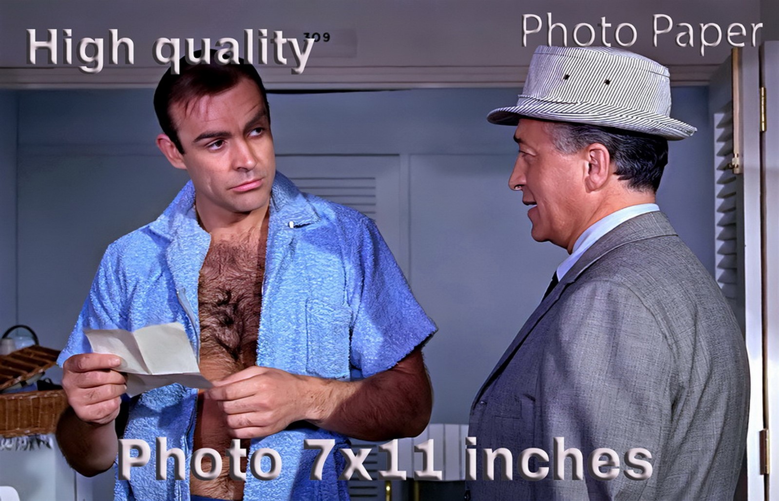 Sean Connery Cec Linder JAMES BOND 007 Goldfinger PHOTO 11x7 inches #02 ...