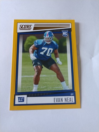2022 Panini Score Evan Neal Rookie New York Giants NFL Football #320 | eBay