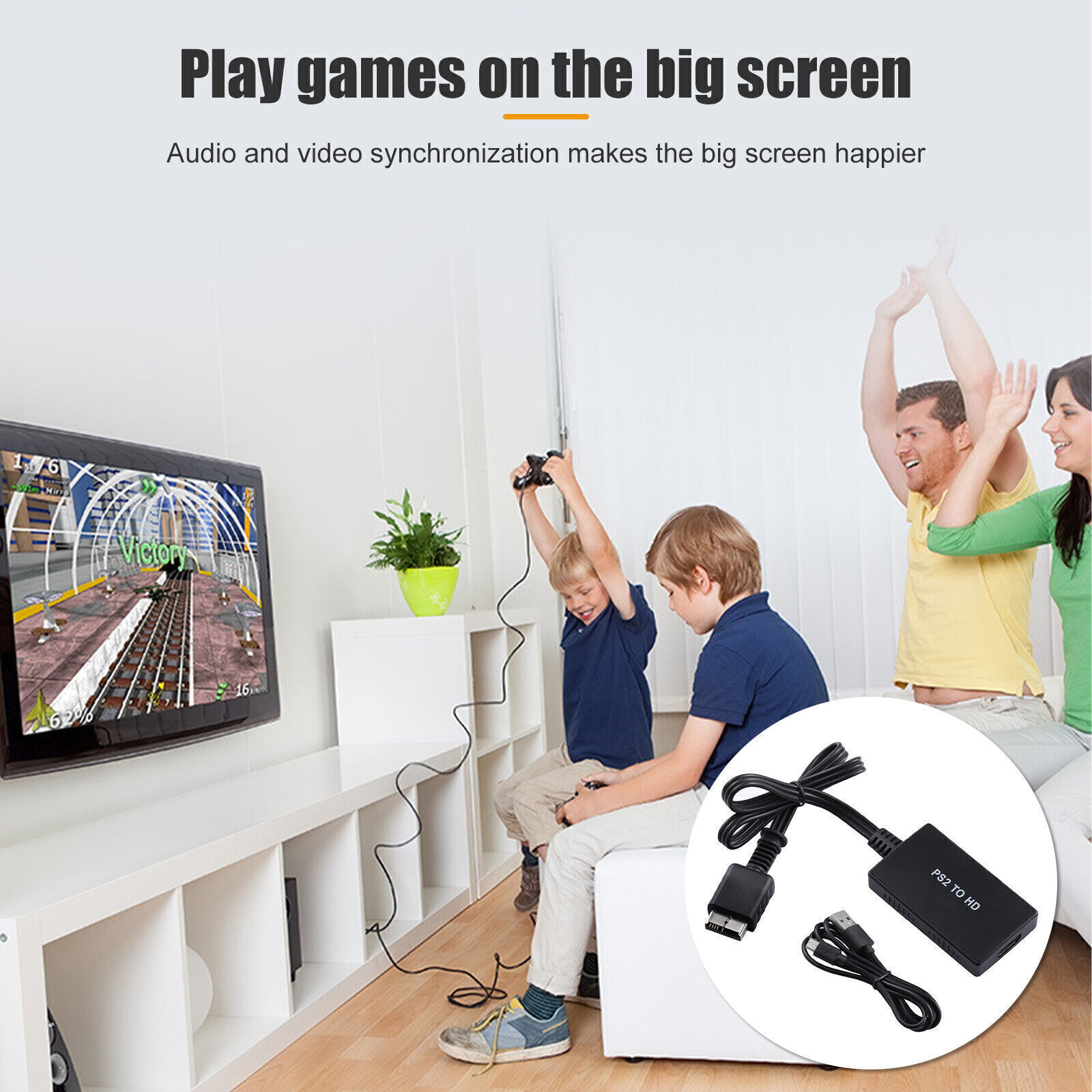 PS2 to HDMI Converter Video Adapter HD for PlayStation 1/2/3 1080P HDTV ...