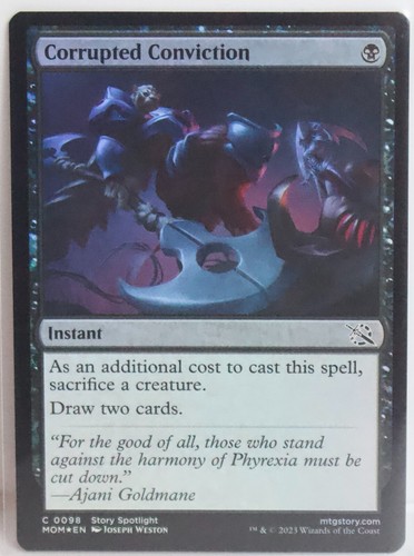 Corrupted Conviction [Near Mint] *Foil* MTG Common {March of the ...