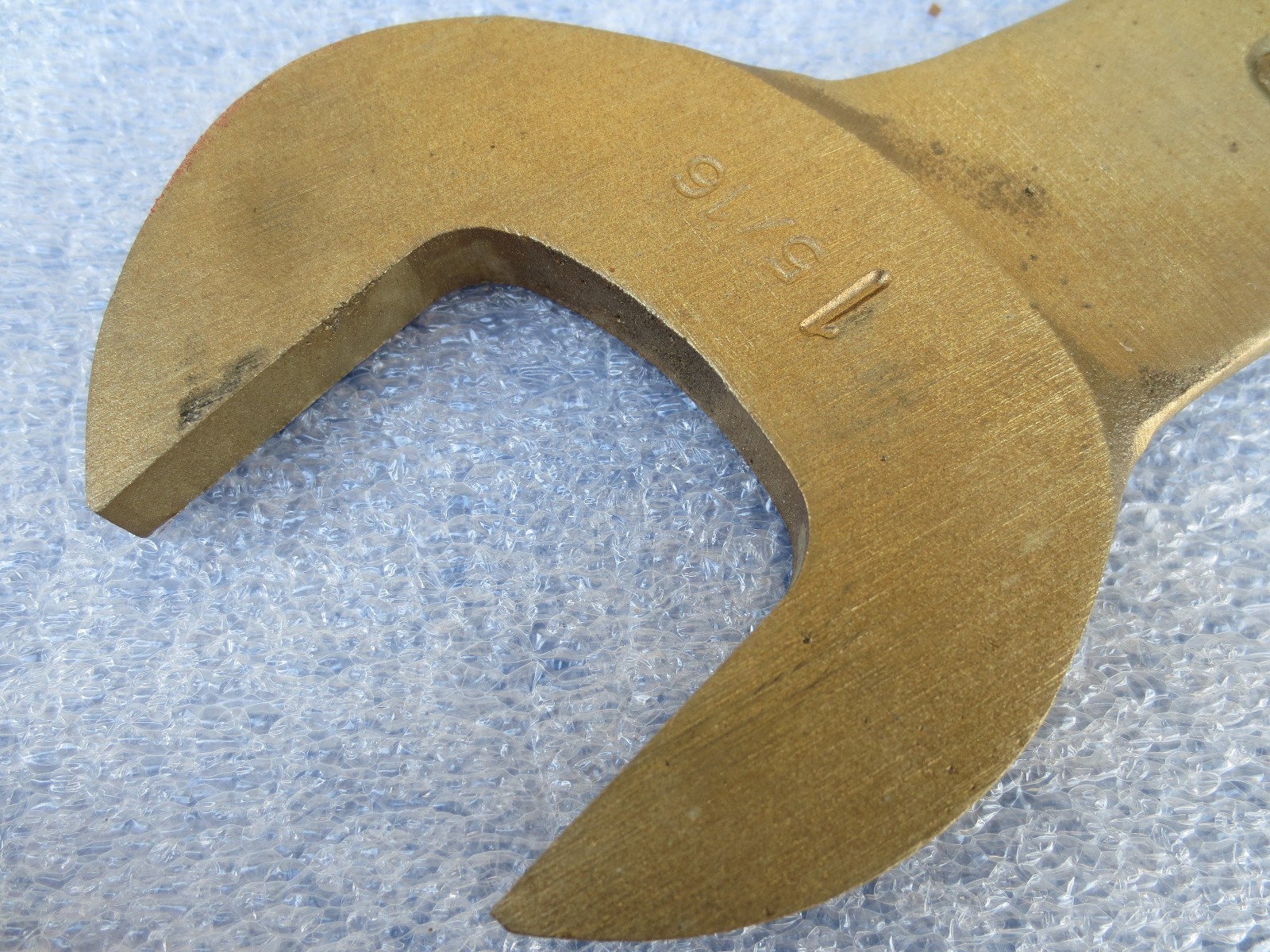 New AMPCO SAFETY TOOLS 1-1/8" x 1-5/16" Open End Wrench (ALBR) Aluminum ...