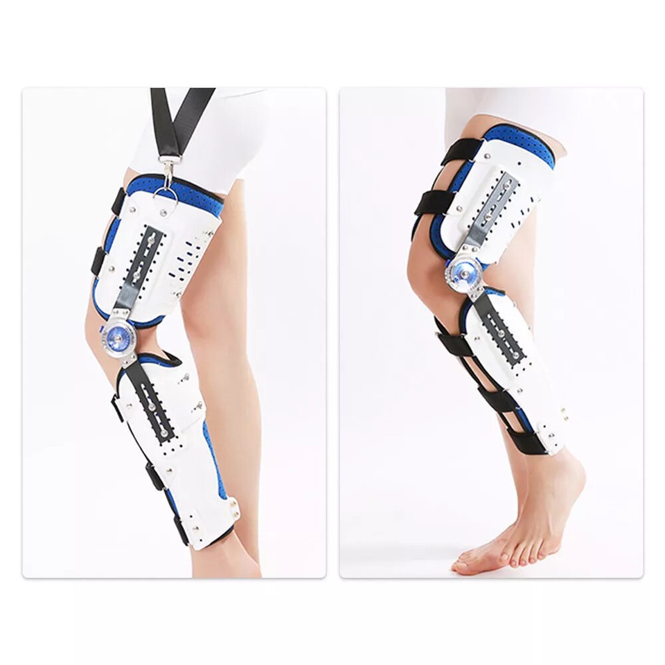 New Leg Brace Support Fixation Protector Knee Ankle Ligament Damage ...