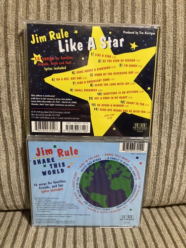 Jim Rule - Like A Star & Share This World CDs Lot of 2 PNO Tuna | eBay