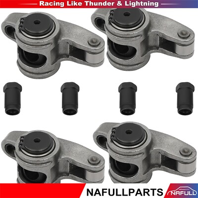 For Chevy Stainless Steel Roller Rocker Arms SBC 350 1.6 Ratio 7/16 ...