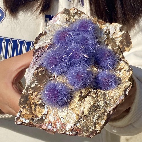 3.40LB Rare Purple Needle Mineral - Stunning Collector's Crystal ...