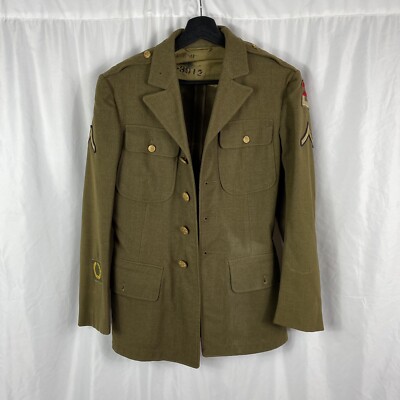 WWII US Army Class A Uniform Patched 2nd Army Dated 1941 | eBay
