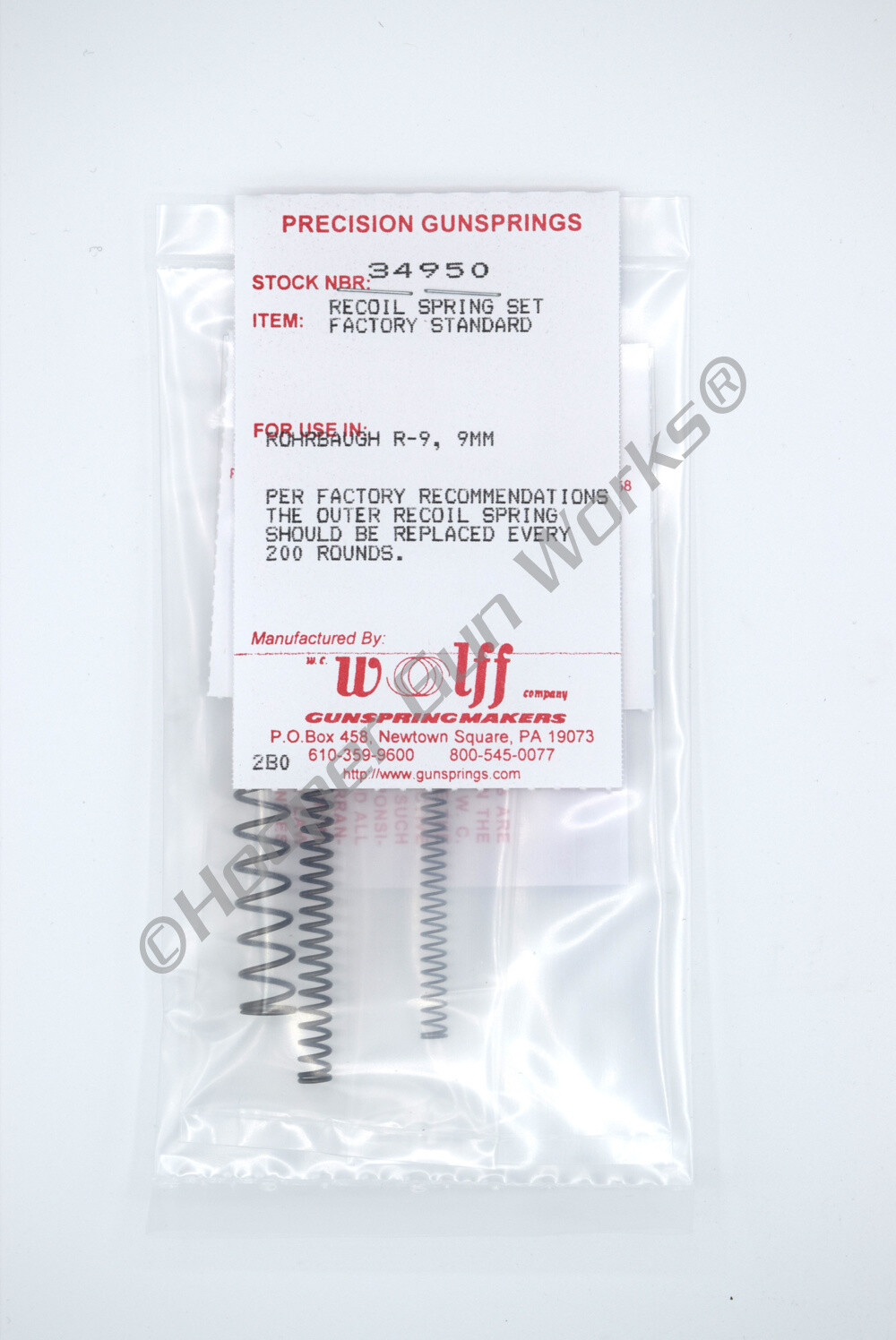 Wolff Rohrbaugh R9 Factory Recoil Spring Set 34950 | eBay