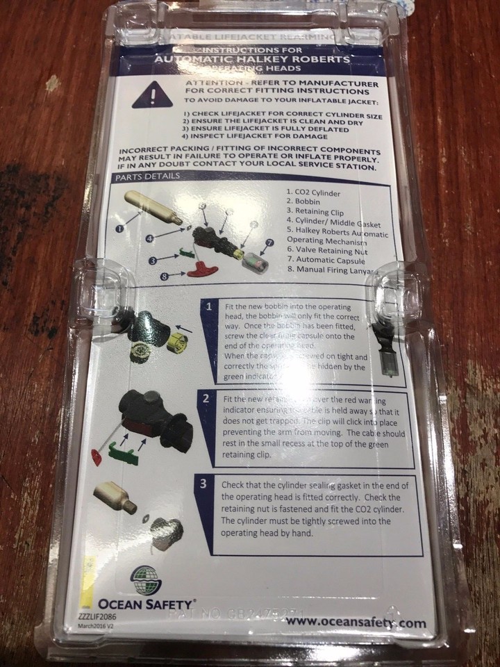 Halkey Roberts Rearming Kit for Lifejackets 33g | eBay UK