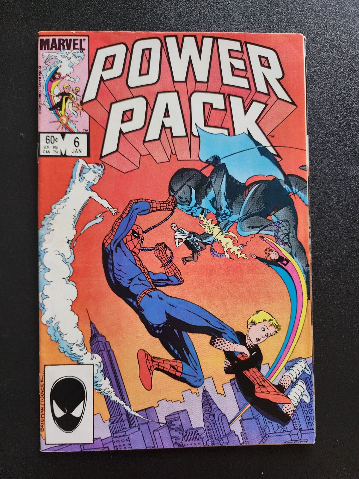 Marvel Comics Power Pack #6 January 1985 June Brigman Cover Spiderman ...