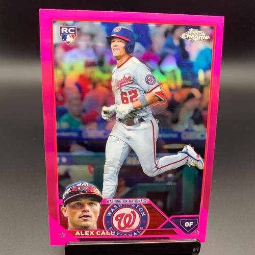 2023 Topps Chrome #187 Alex Call Pink Refractor RC Washington Nationals ...