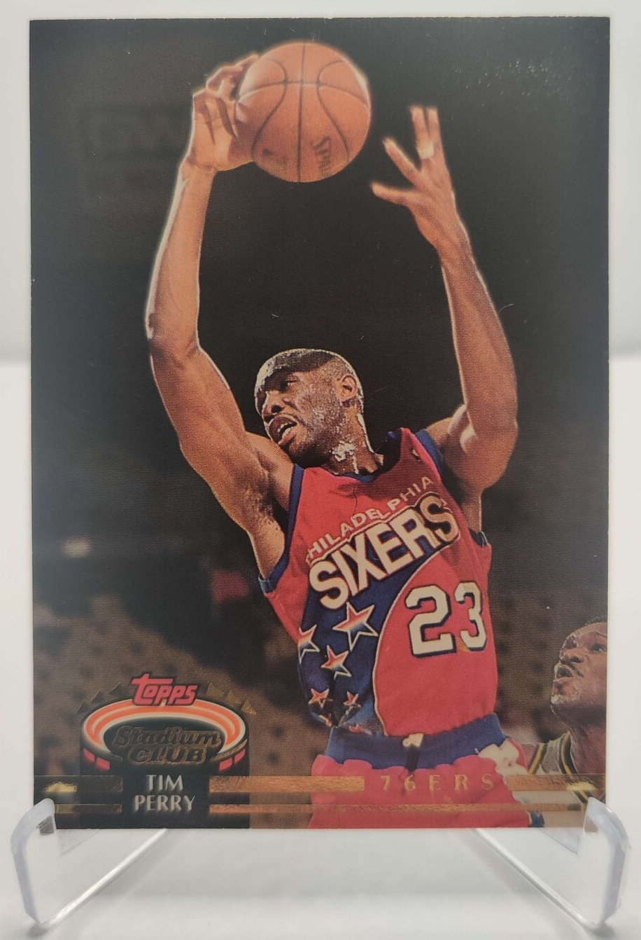 1992-93 Topps Stadium Club #219 Tim Perry Philadelphia 76ers Basketball ...