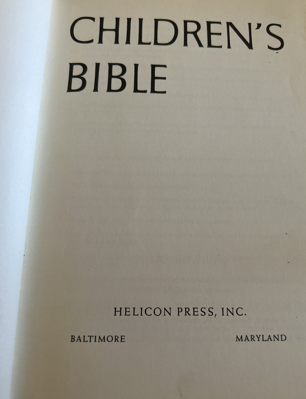 Children’s Bible God's Word To Our Young Folk Helicon Press Hardcover ...