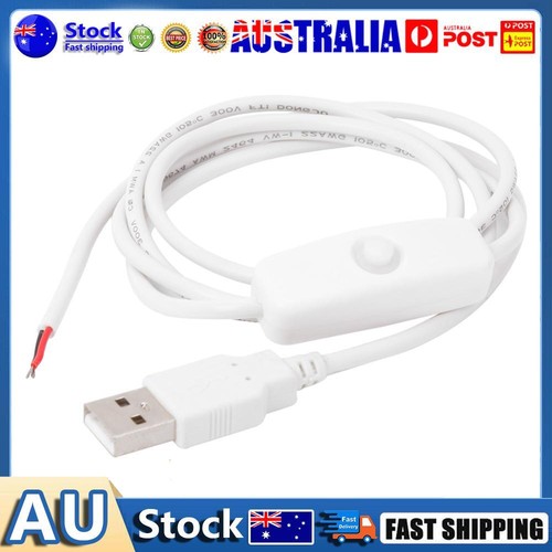 1m USB Power Supply Cable 2 Wire USB 2.0 Male Cord Extension DIY with ...