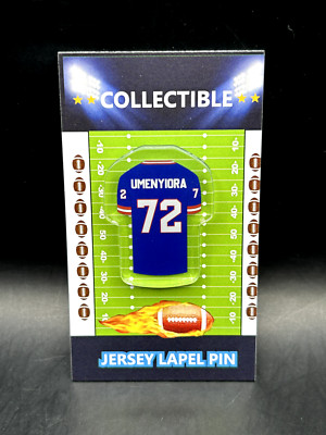 New York Giants Osi Umenyiora jersey lapel pin-Classic RETRO ...