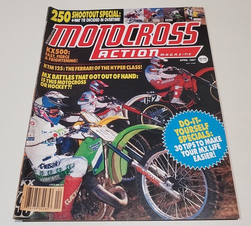 MOTOCROSS ACTION MAGAZINE 1987 RICK JOHNSON JEFF WARD KX 500 CR 250 ...
