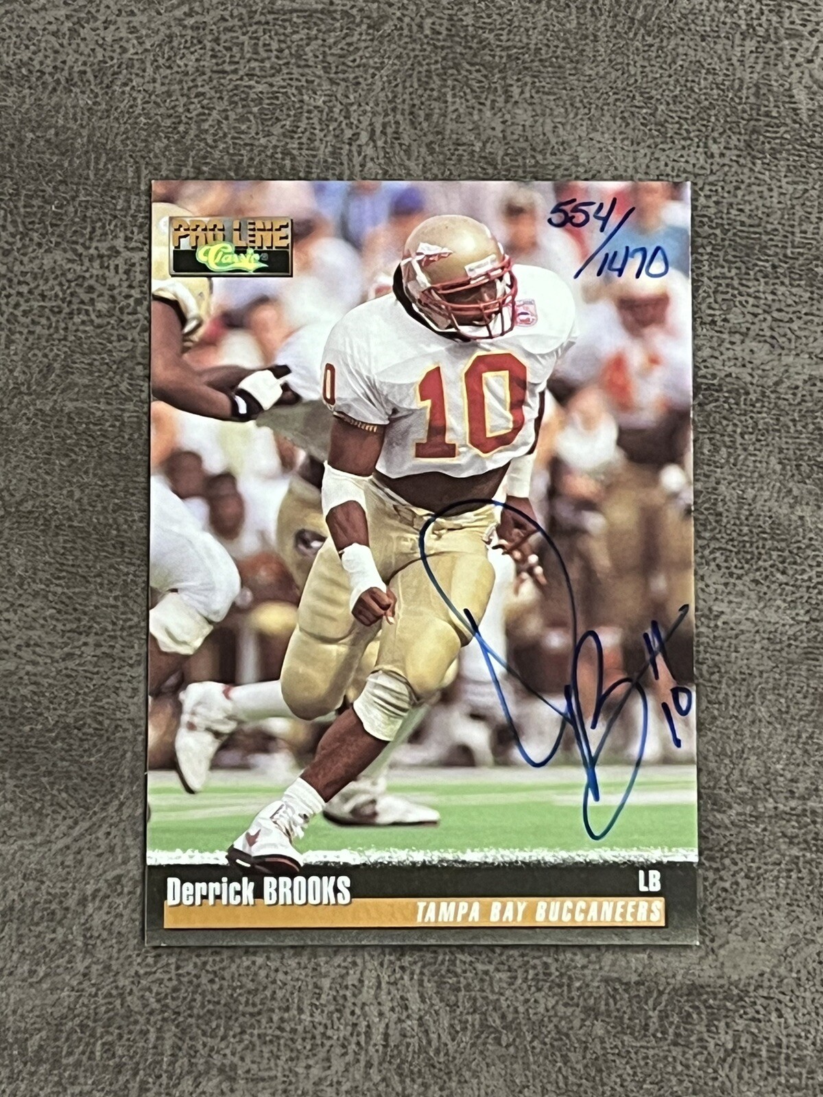 1995 Classic Pro Line Derrick Brooks RC HOF AUTO Signed Autograph!! 554 ...