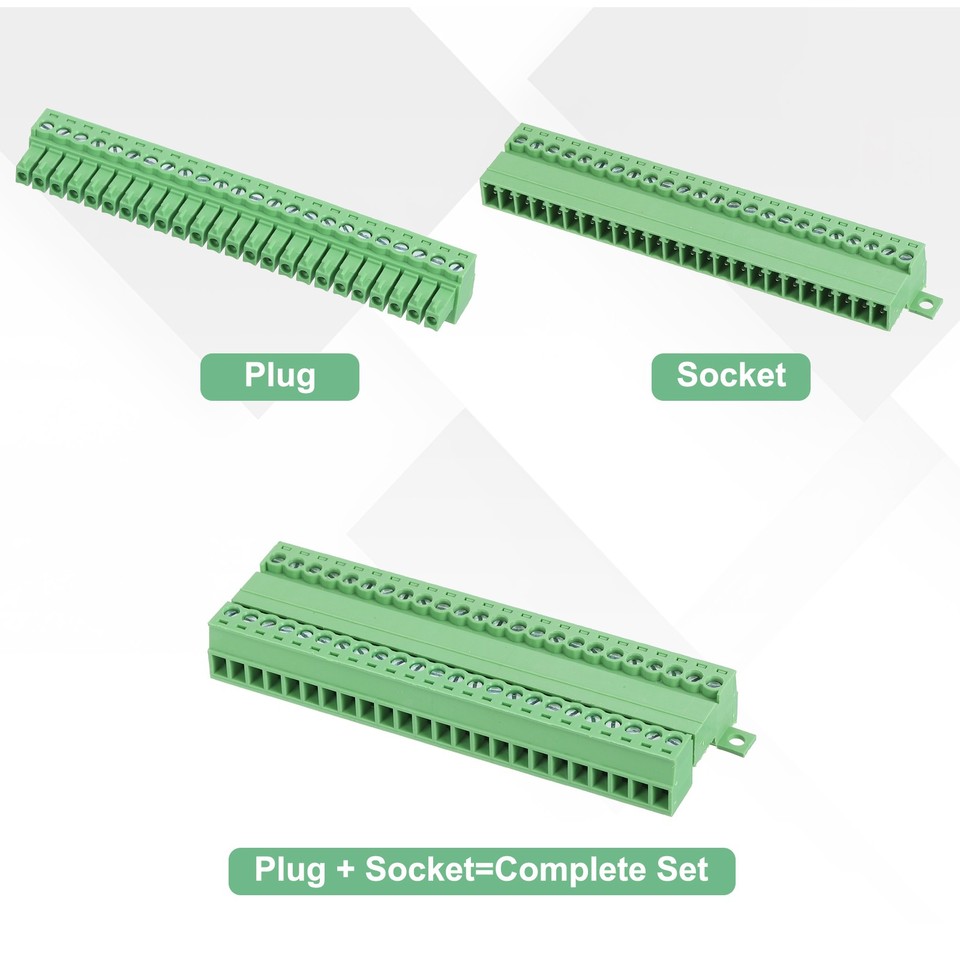 24 Pin Screw Terminal Block Connector, 3.5mm PCB Mount Screw Terminal ...