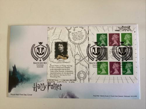 GB QEII 2018 Harry Potter Prestige Machin Pane RM FDC Badger RD Chatham ...