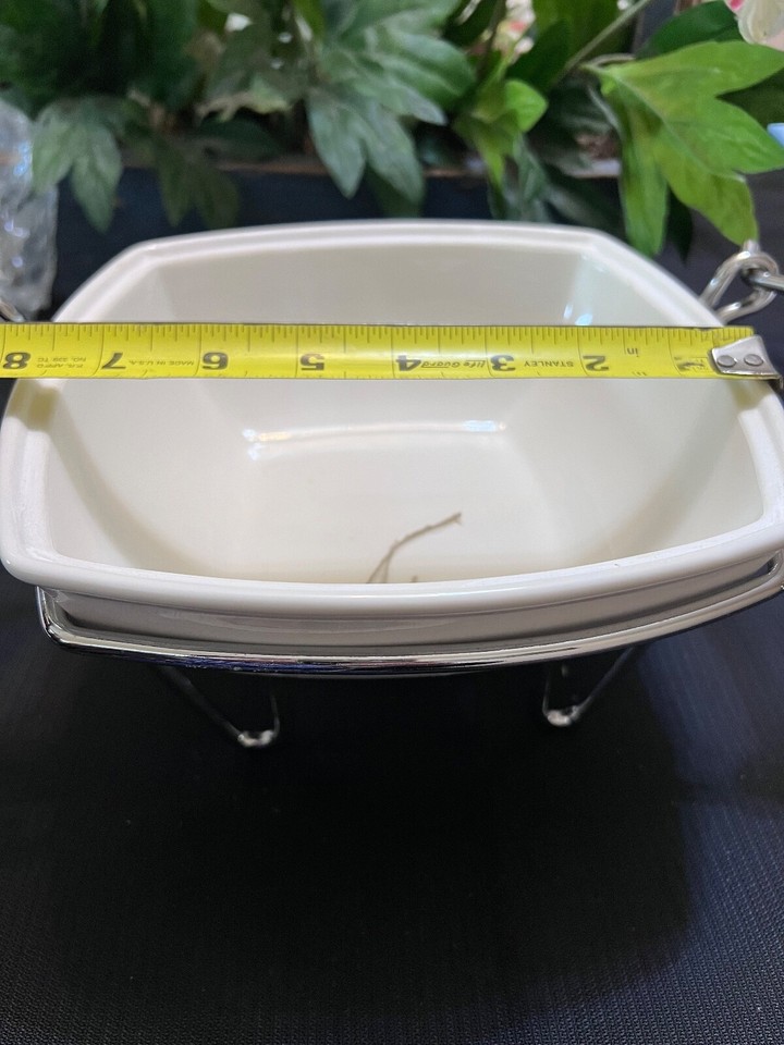 White Porcelain Buffet Server in Warmer Base | eBay