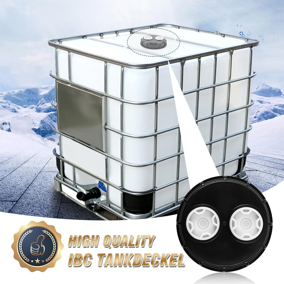 2 Pcs IBC Tote Lid Cover, 6.5 Heavy Duty IBC Tank Water Liquid Storage ...