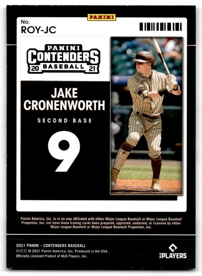2021 PANINI CONTENDERS ROY JAZZ CHISHOLM SAN DIEGO PADRES #ROY-JC | eBay