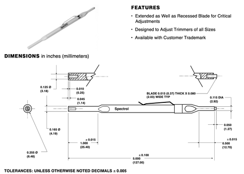 Vishay Spectrol Trimming Tool 8t000 Acctritob308-t000 for sale online ...