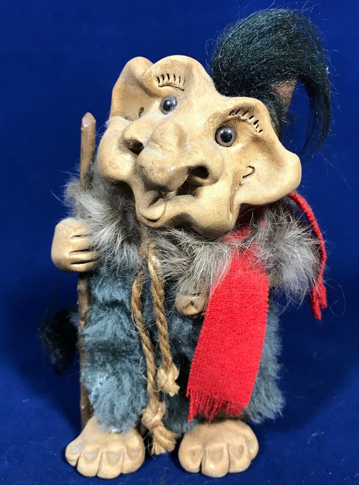 Vintage Good Luck Lake Superior Clay Sand Forest Ski Troll Signed "S ...