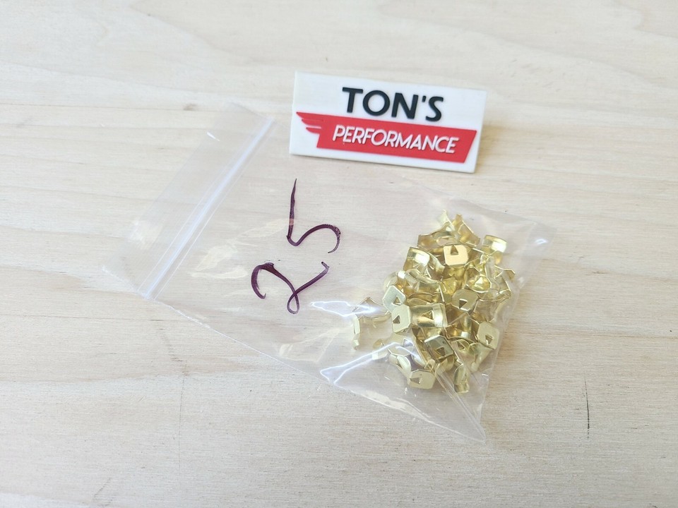 Bag of 25 Brass Spark Plug wire ends Terminal Ends Clips Fit in Wico ...