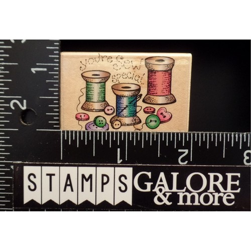 Hero Arts Rubber Stamps YOURE SEW SPECIAL SEWING THREAD SPOOLS BUTTONS ...