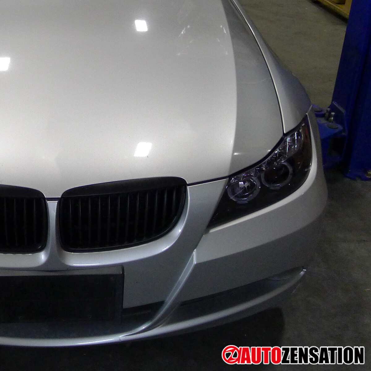 Fit 2006-2008 BMW E90 325i 328i 330i Smoke Halo Projector Headlights ...