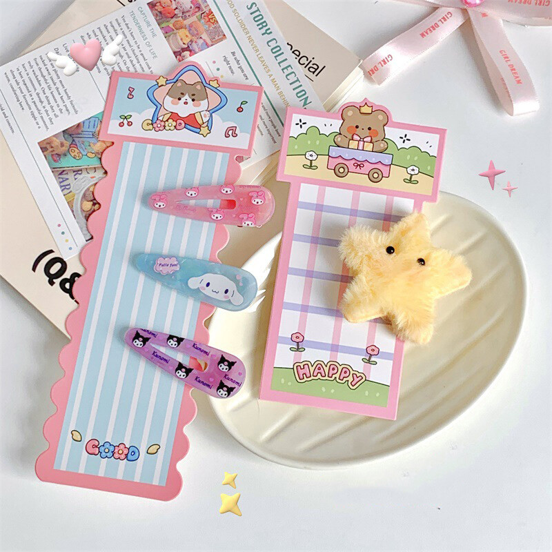 10PCS Hair Accessories Display Paper Card Long Cardboard Barrettes ...