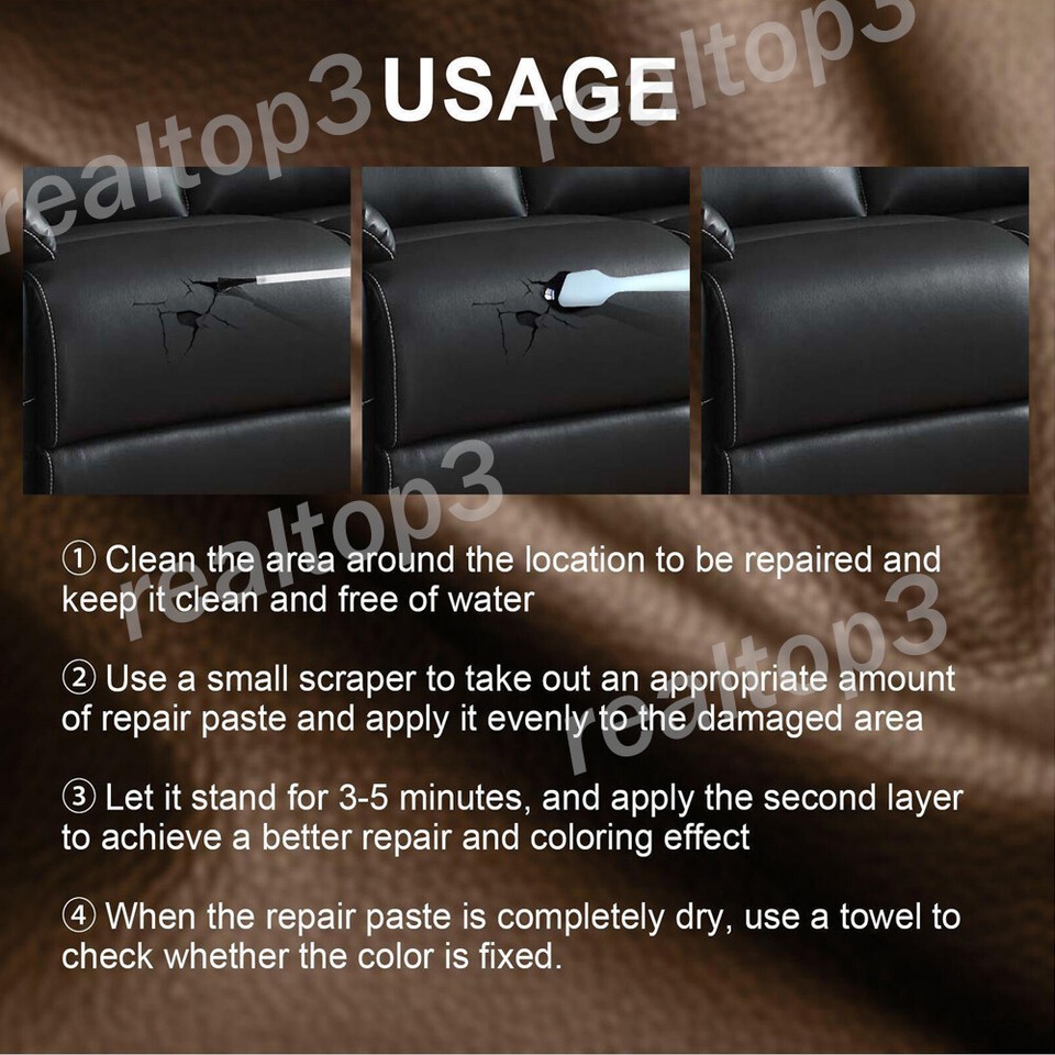 20ml Advanced Leather Repair Kit Filler Vinyl DIY Car Seat Patch Sofa ...
