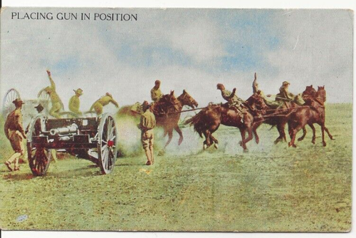 Early 1900s Postcard from WWI ERA - Placing Gun in Position & the ...