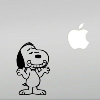 Snoopy Shrugs Decal - Computer Bumper Window Sticker Charlie Brown ...