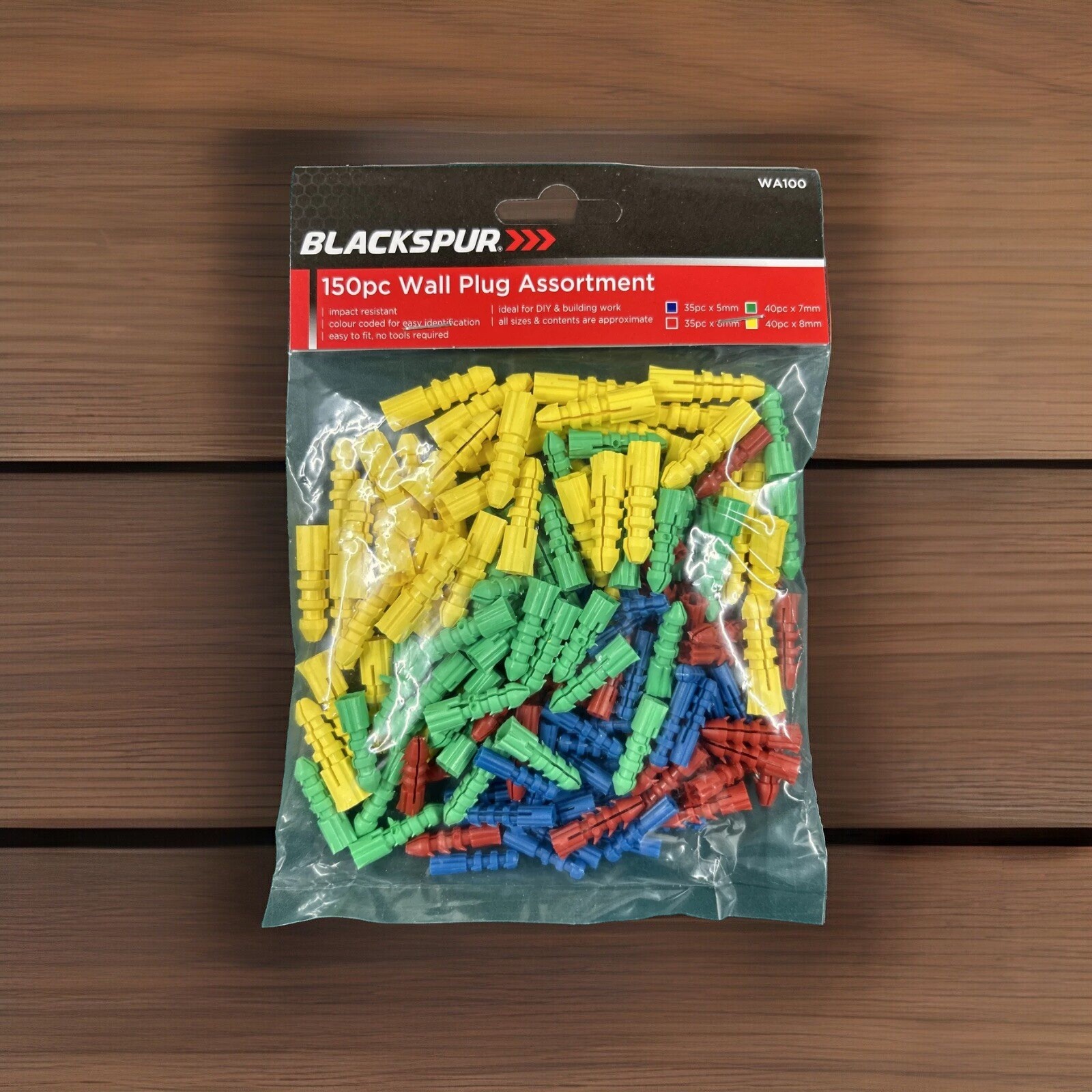 300pc Wall Plugs Assorted Set 5 6 7 8mm Expansion Plug Fixings ...